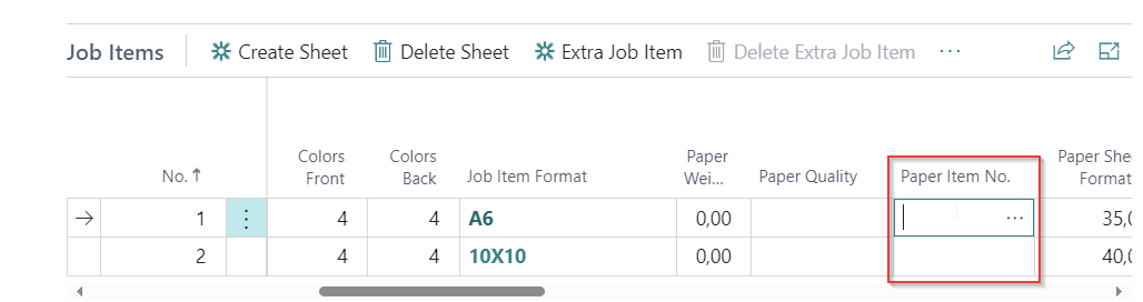 Item Type Codes and filters - PrintVis Documentation